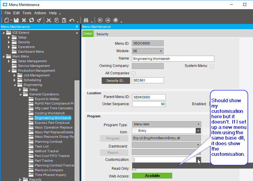 Can't customise Engineering Workbench - Epicor ERP 10 - Epicor User ...