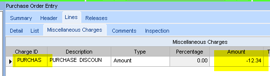 Negative value in PO line for discount. how to? - Epicor ERP 10 ...